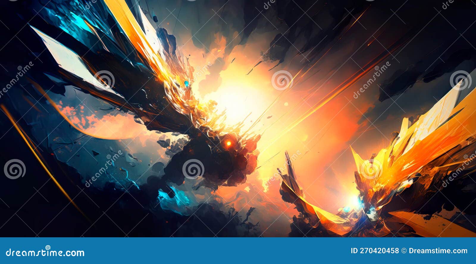 Abstract Painting with Lighting Effects and Give it Dynamics.Generative ...