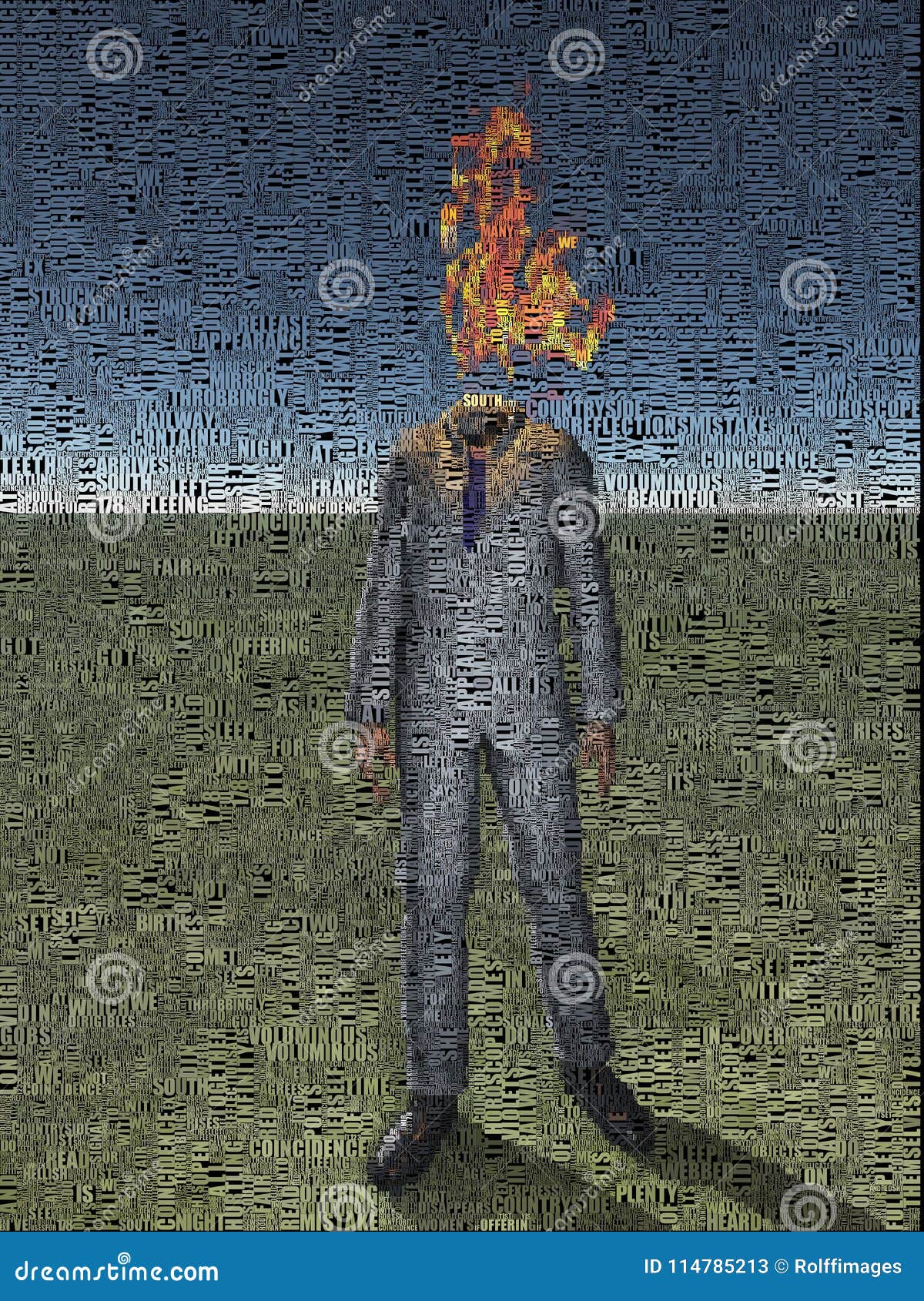 Burning Man stock illustration. Illustration of creative - 114785213