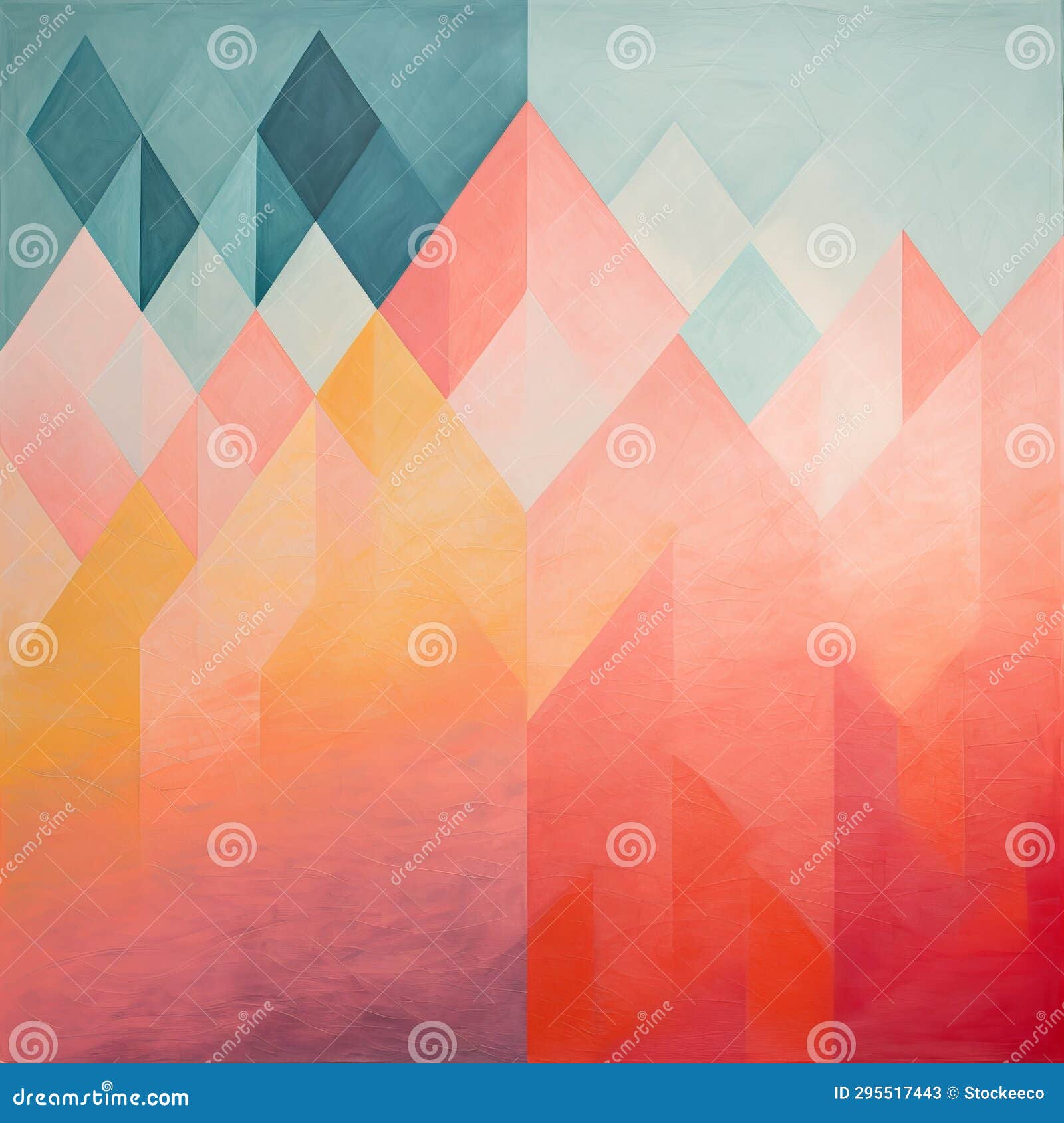 Abstract Painting of Moving Mountains and Triangles in Soft Gradients ...