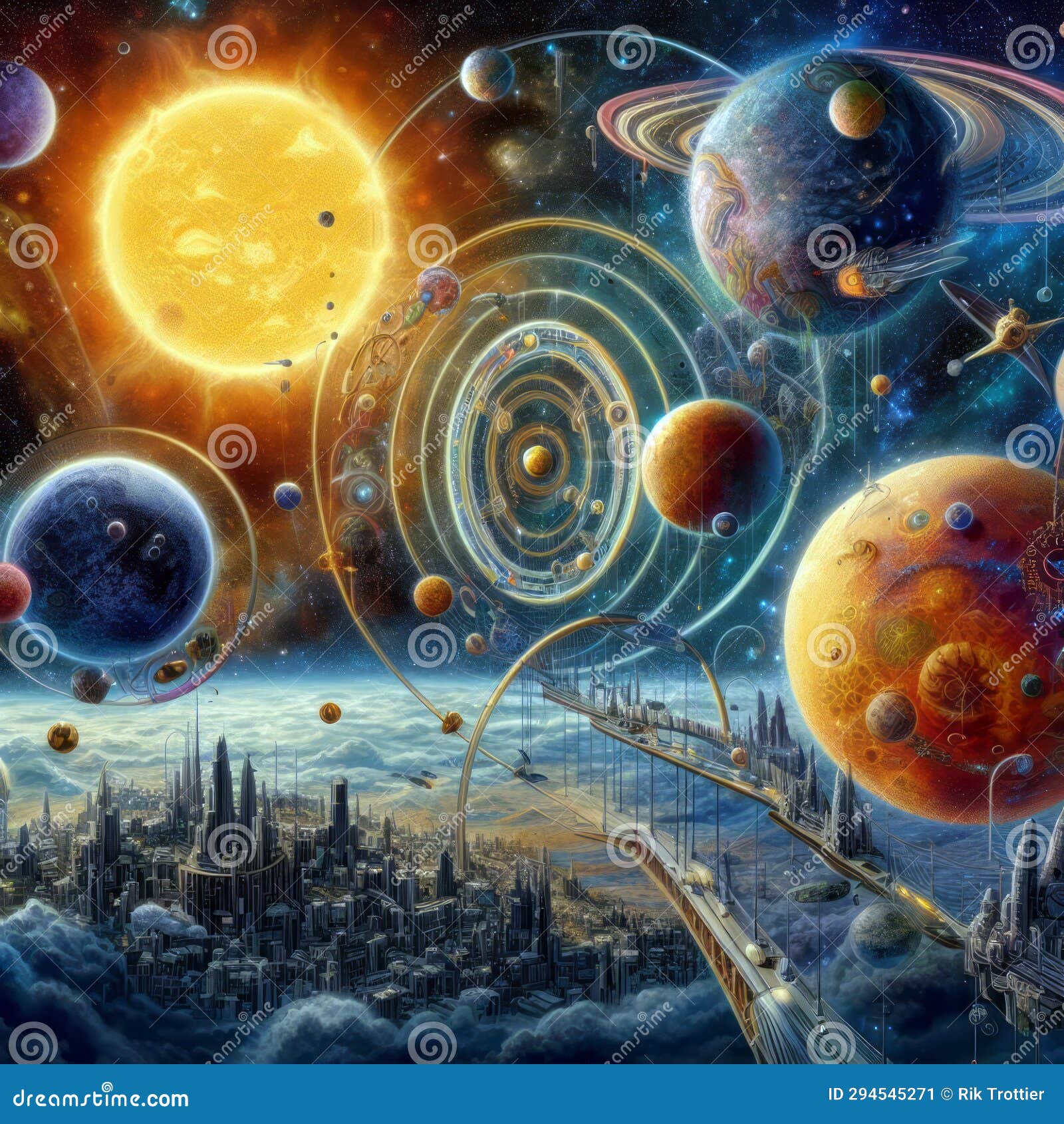 Parallel Universe Multiple Earth Stock Illustration - Illustration of ...