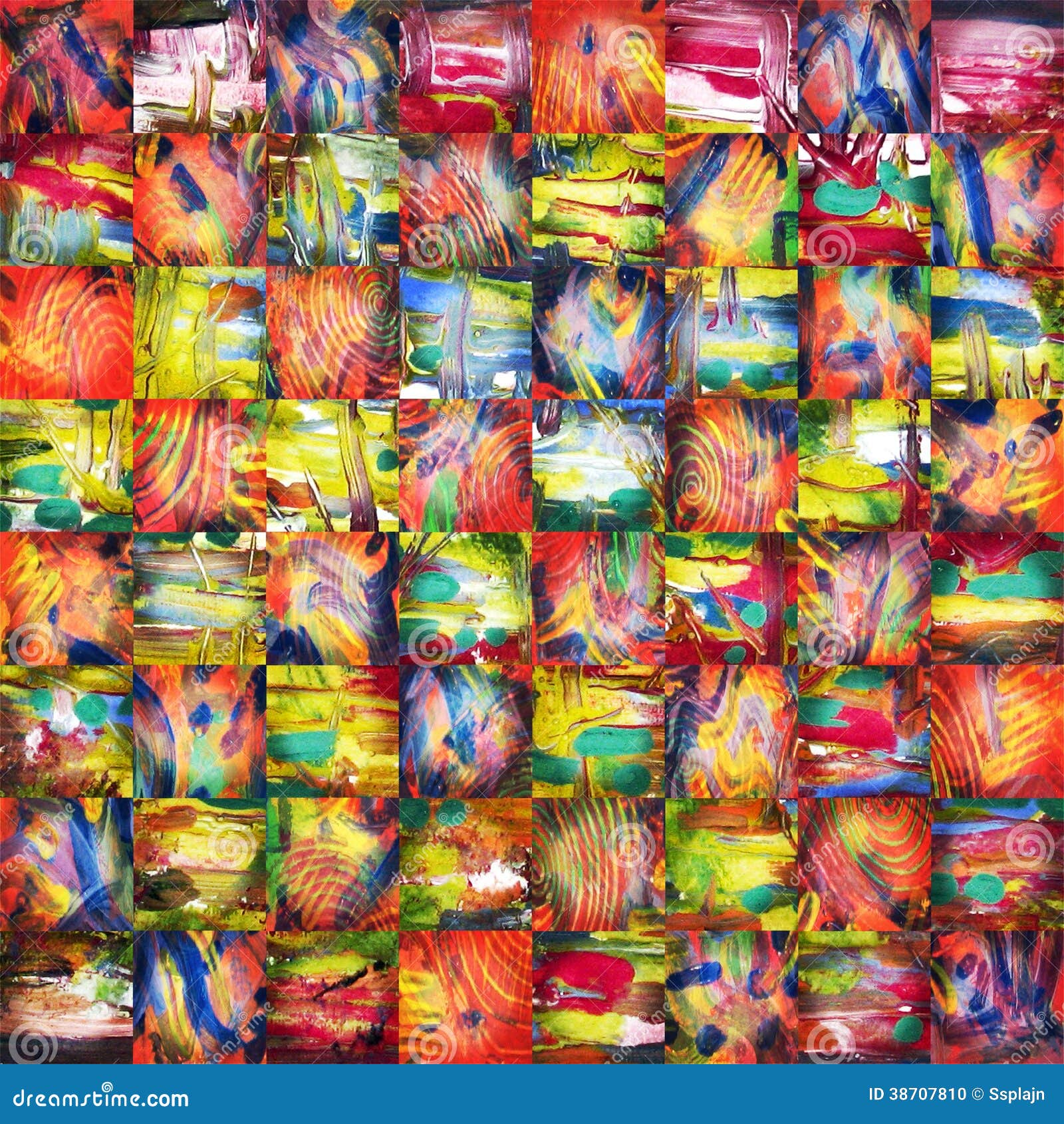 Abstract Painting Patchwork Stock Illustration - Illustration of ...