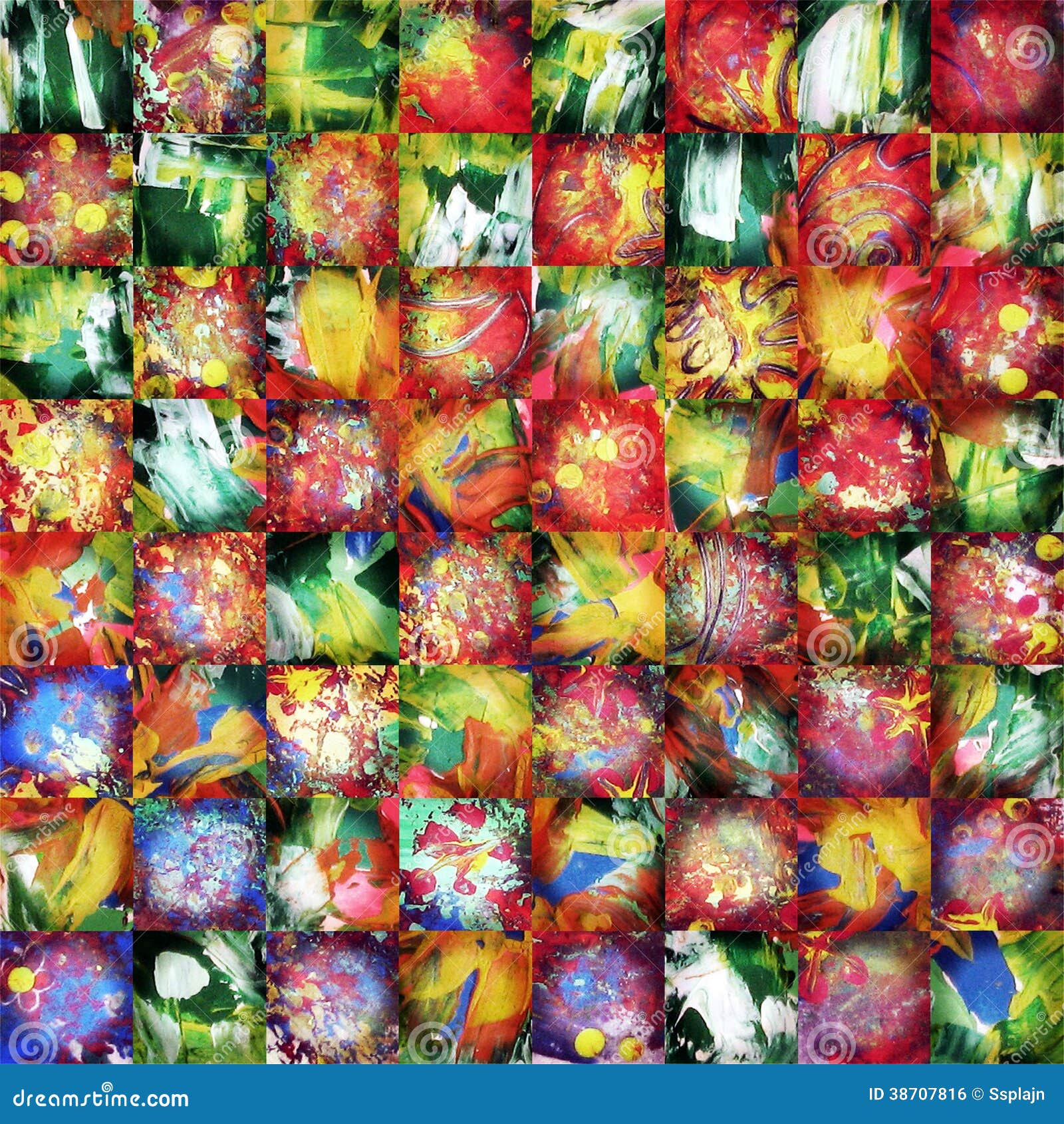 Abstract Painting Patchwork Stock Photo - Image of detail, artistic ...