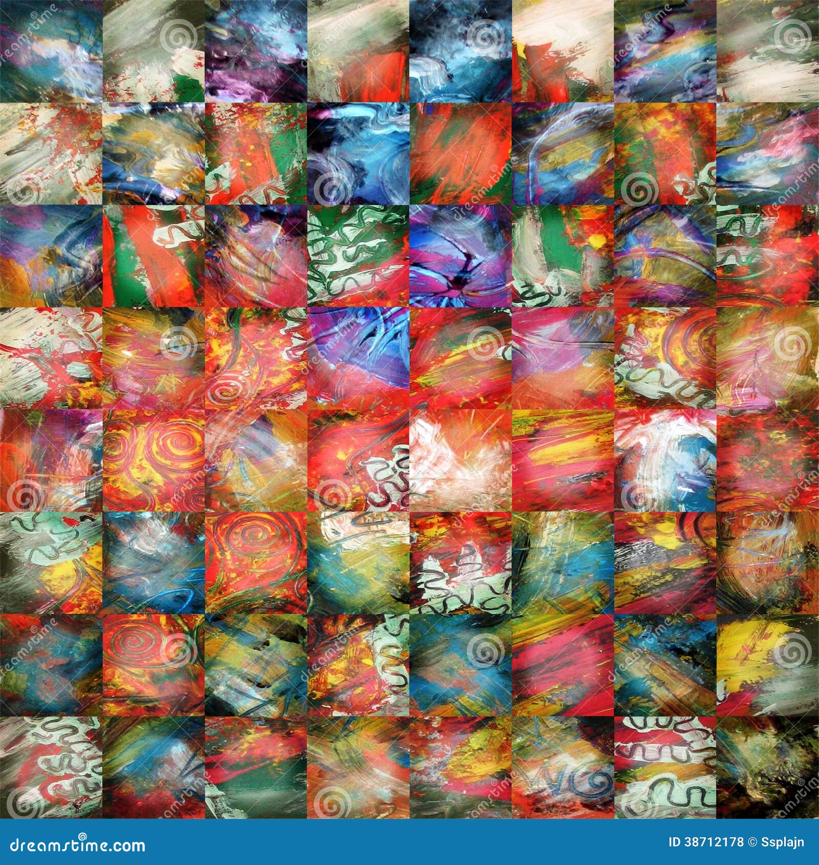 Abstract Painting Patchwork Stock Illustration - Illustration of relief ...