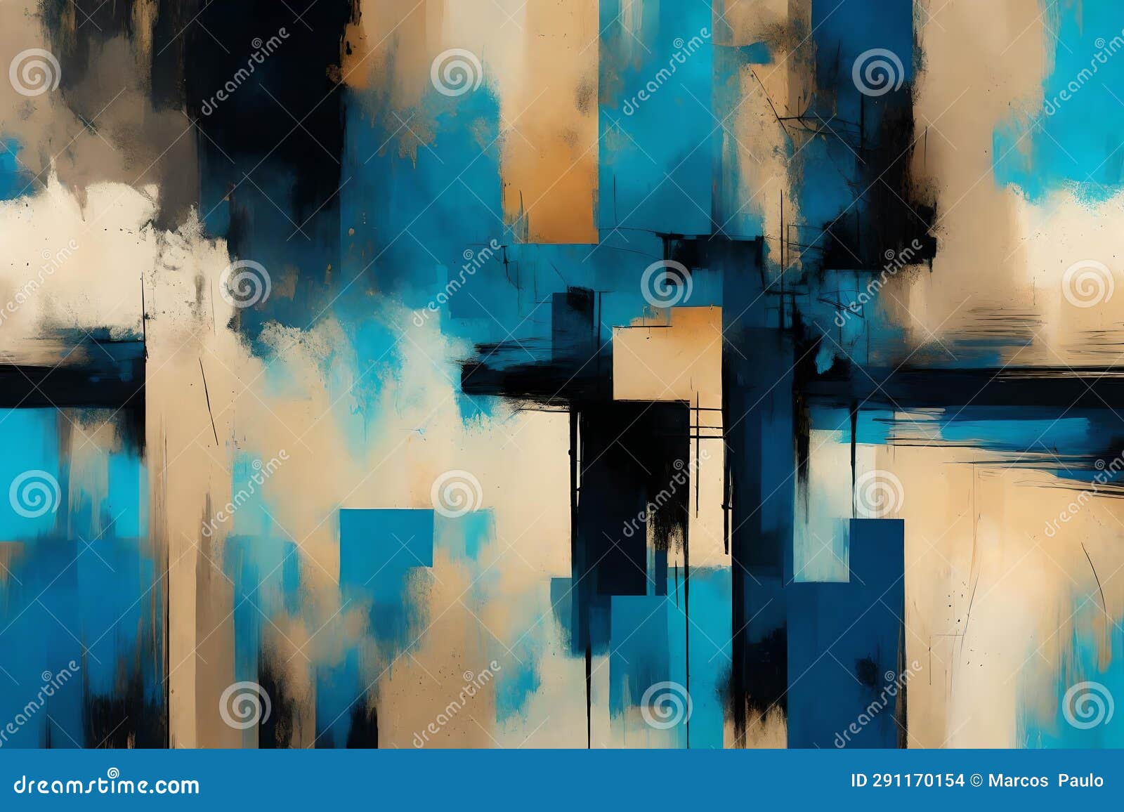 Abstract Painting Portrait for Frame Abstract Digital Art Stock ...