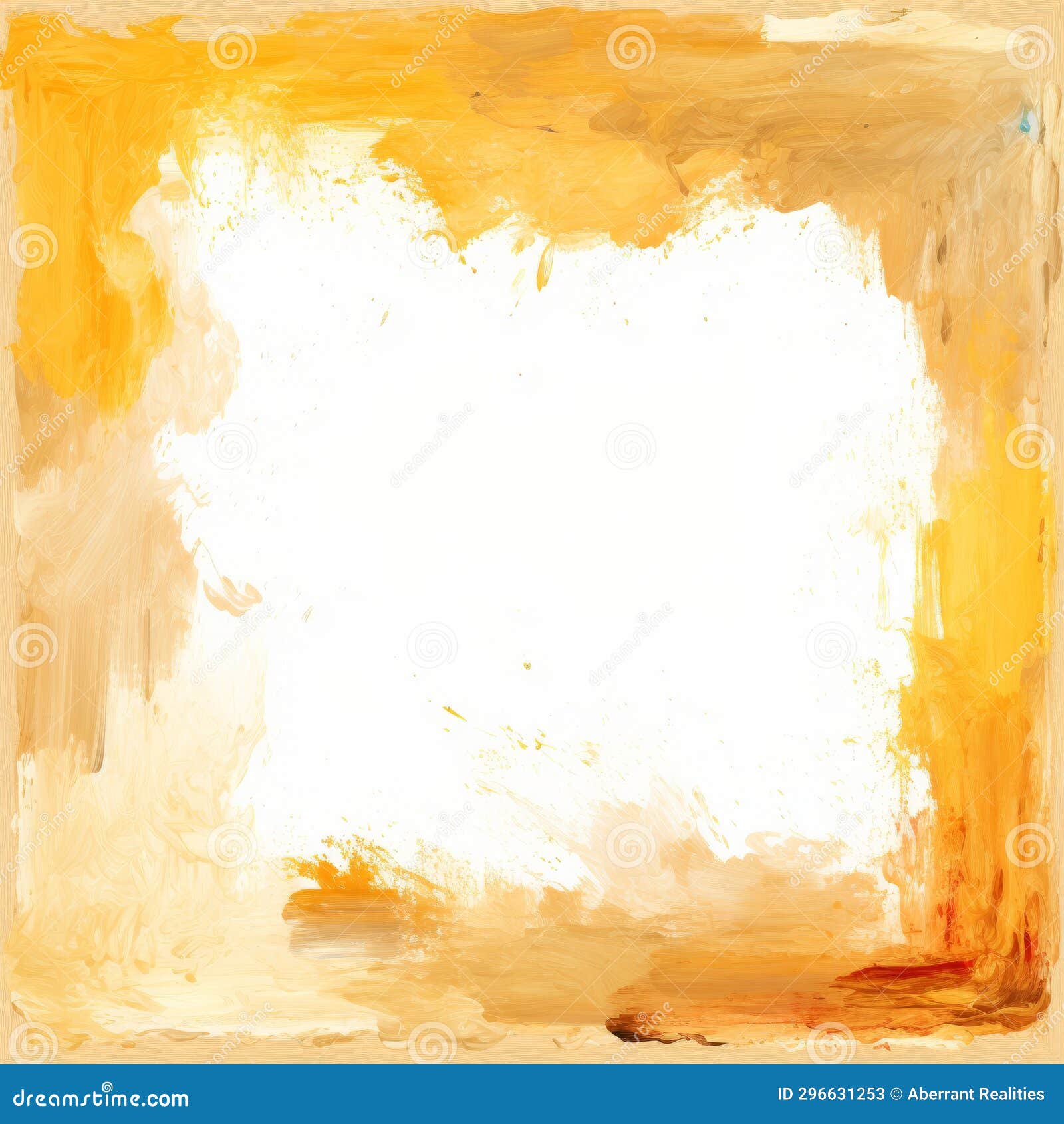 An Abstract Painting of a Square Frame on a White Background Stock ...