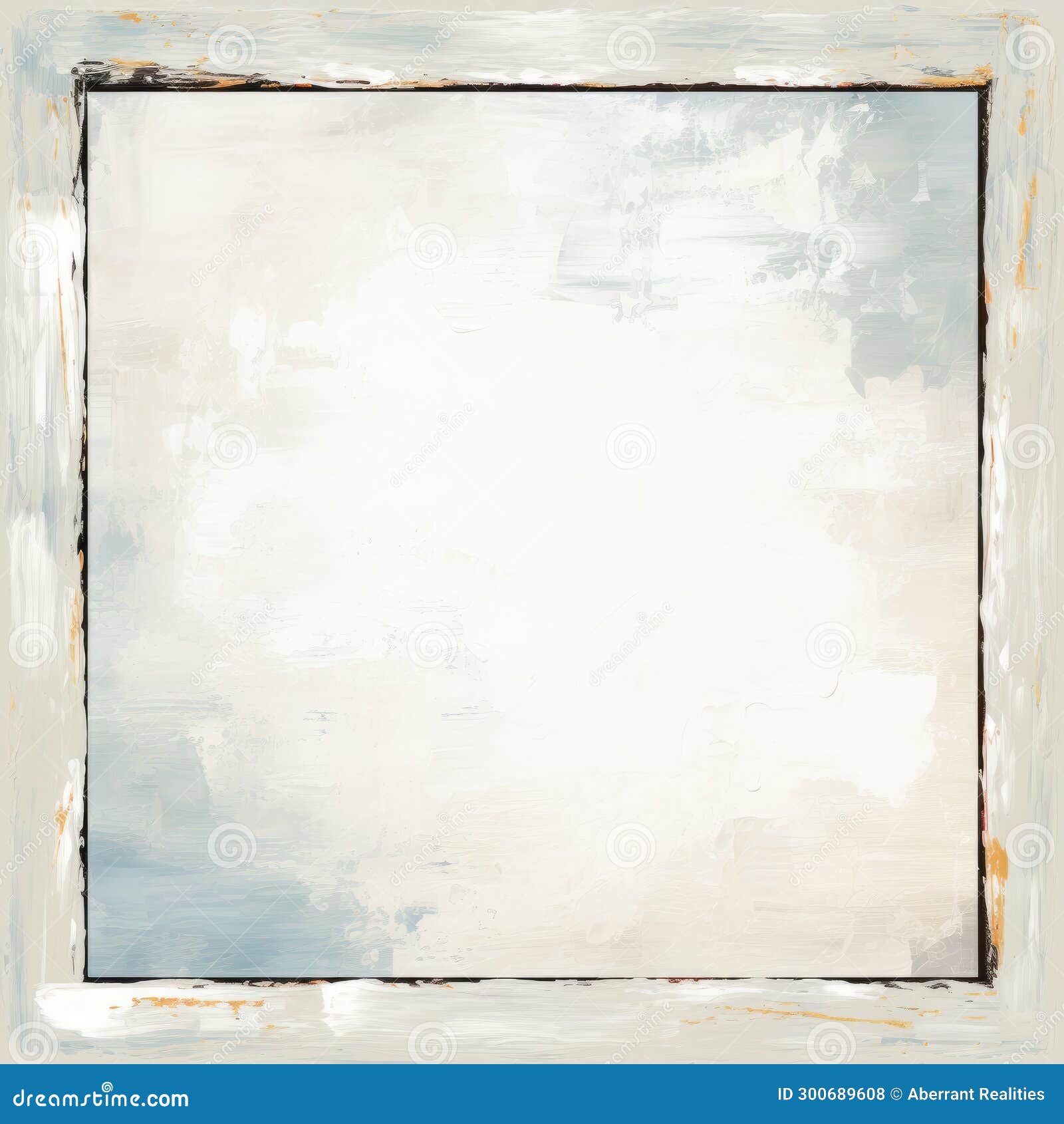 An Abstract Painting with a Square Frame on a White Background Stock ...