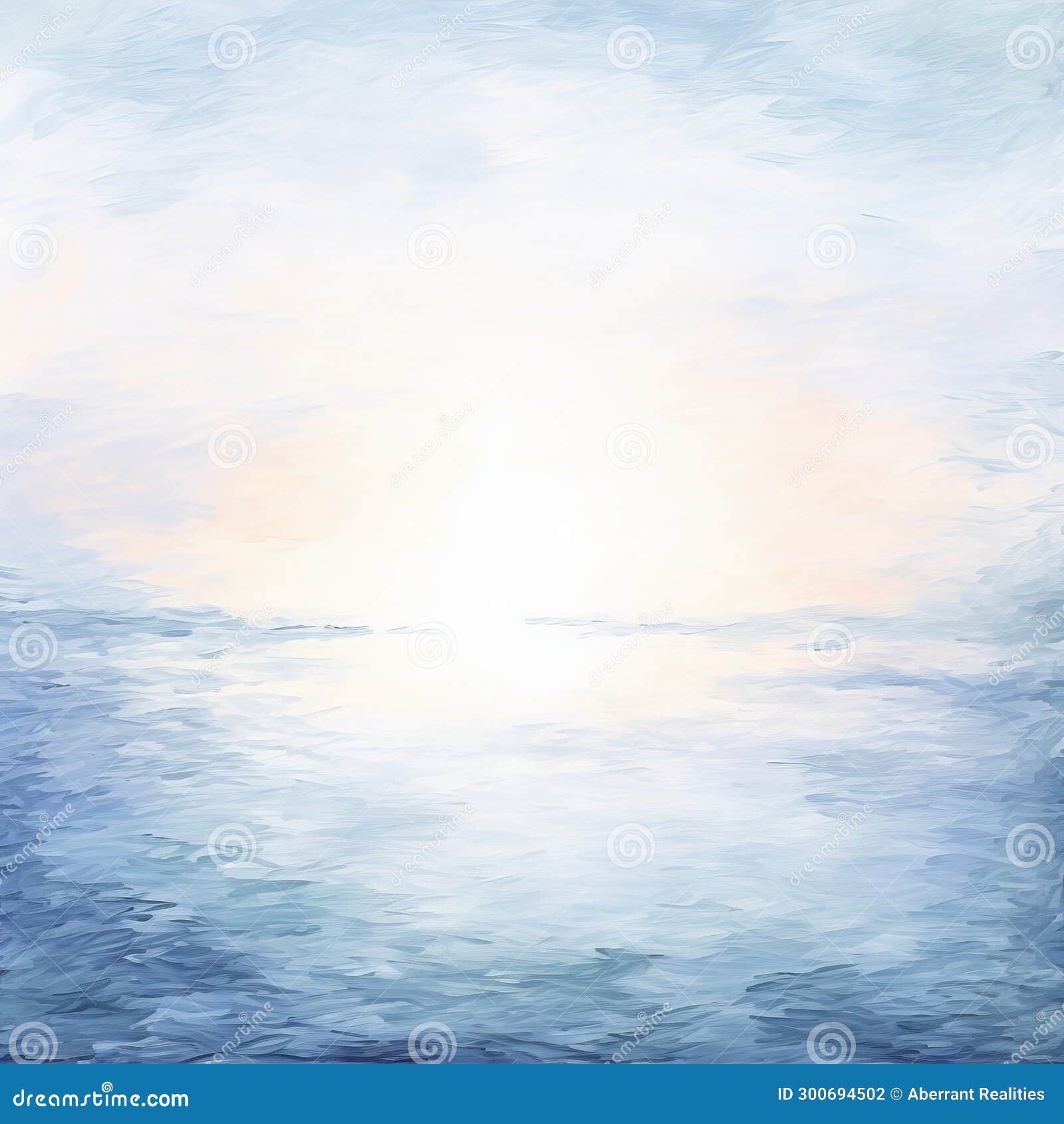 An Abstract Painting of the Sun Setting Over the Ocean Stock ...