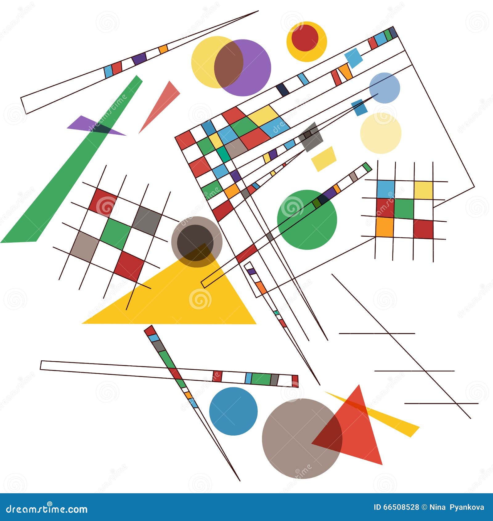 Abstract Painting Template with Different Shapes. Stock Vector ...