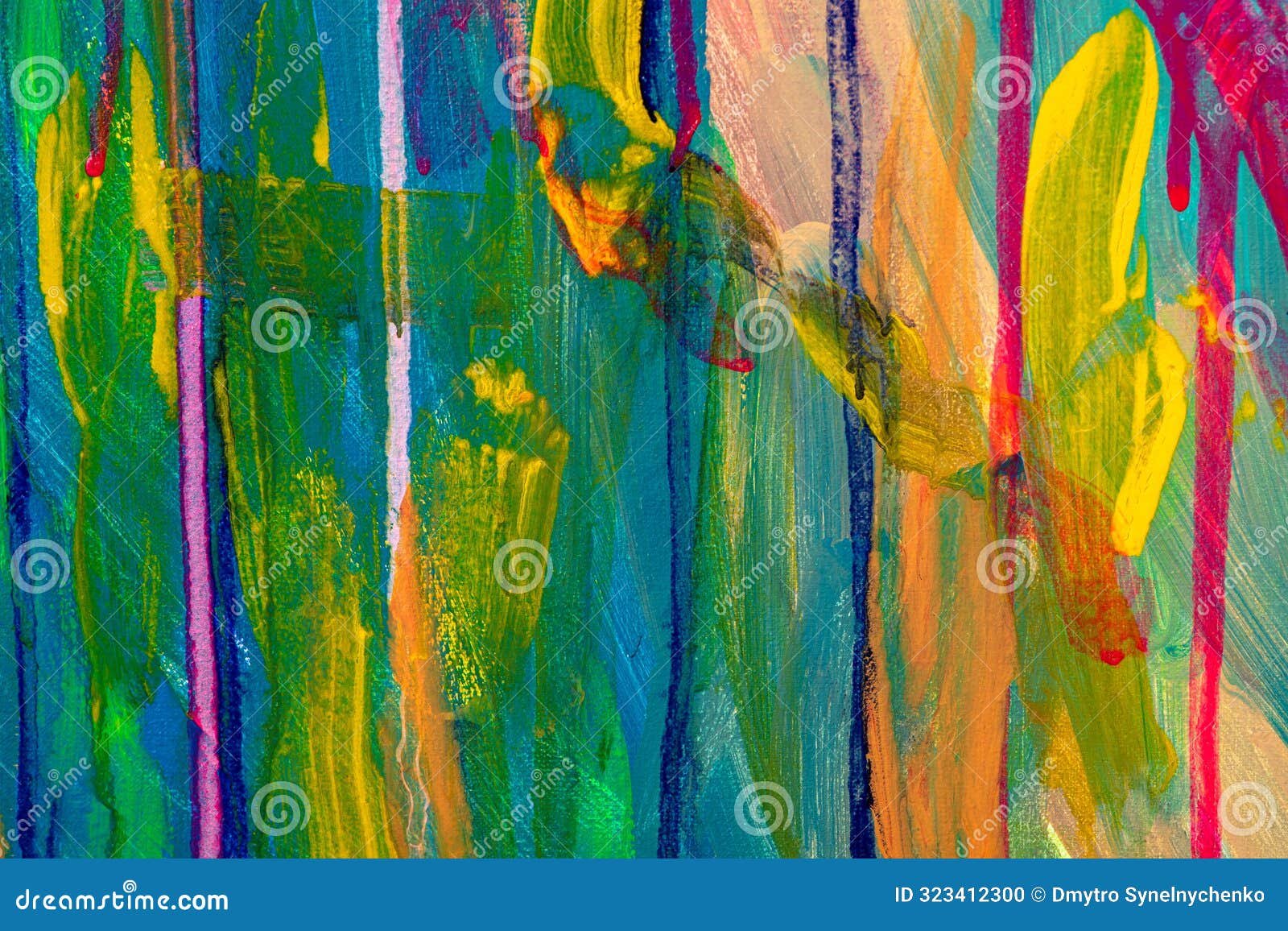 Abstract Painting Texture with a Colorful Surface. Stock Photo - Image ...