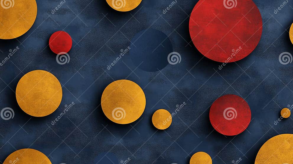 An Abstract Painting of Three Circles that Overlap Each Other but ...