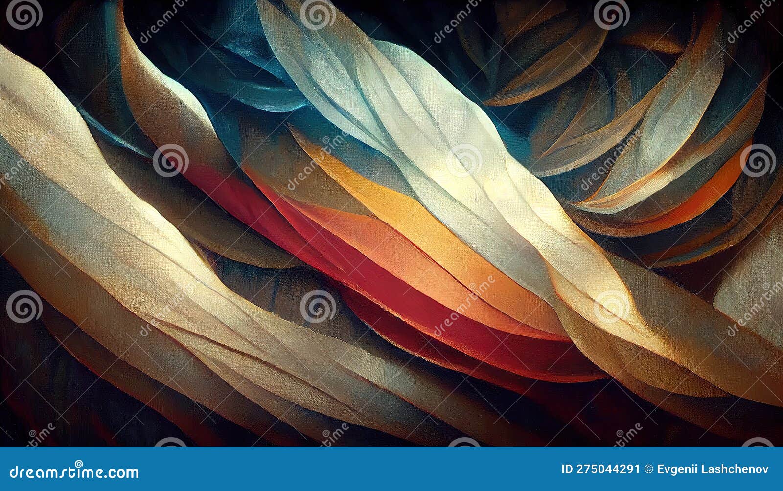 Abstract Painting with Vegetation. Effect of Painting on Plaster. AI ...