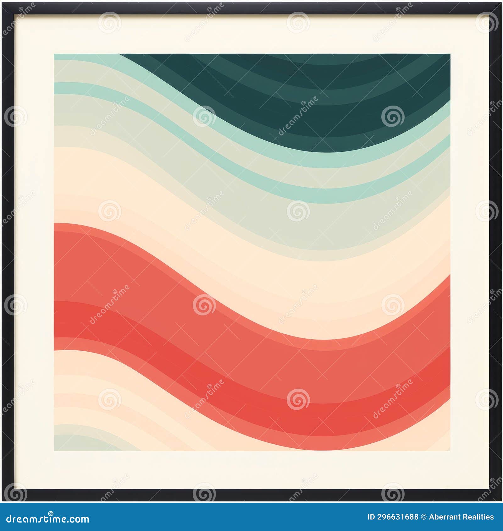 An Abstract Painting with Waves in Red Green and Blue Stock ...