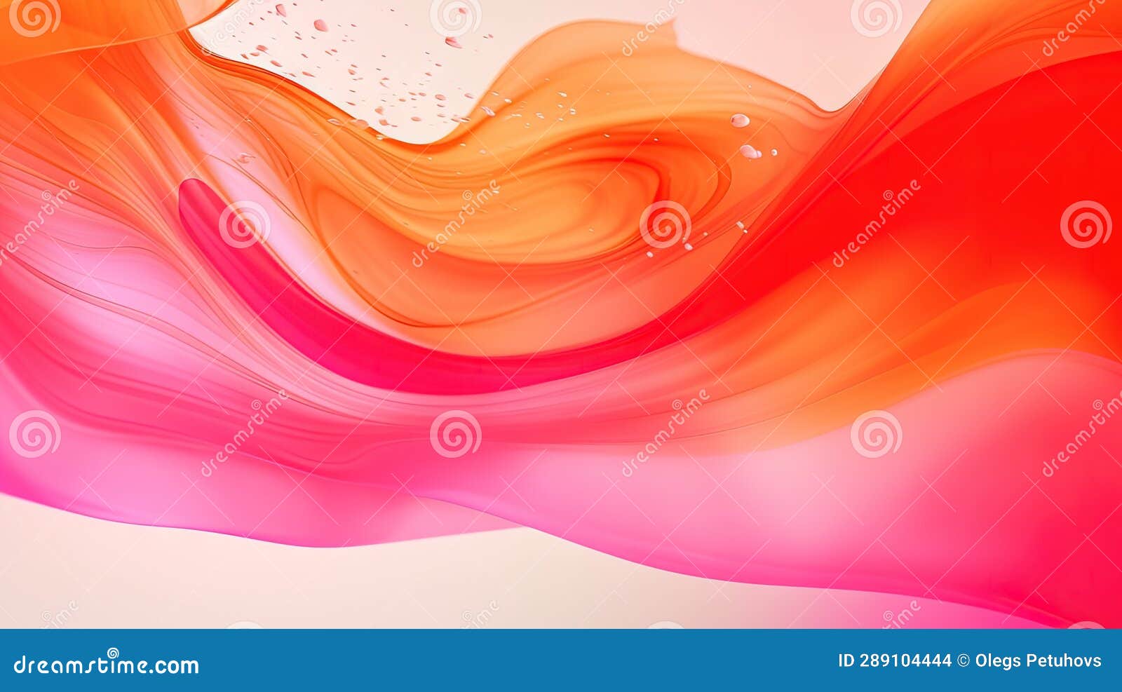 An Abstract Painting with a White Background and a Red, Yellow, and ...