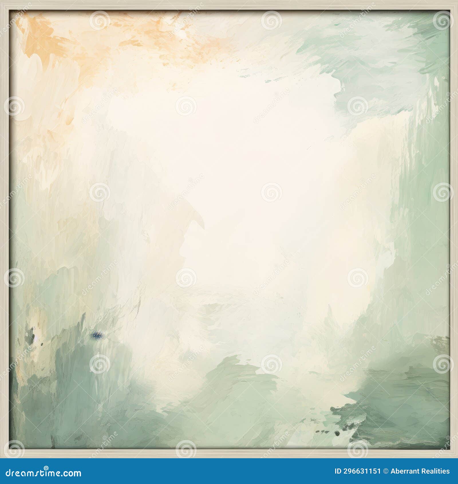 An Abstract Painting in a White Frame Stock Illustration - Illustration ...