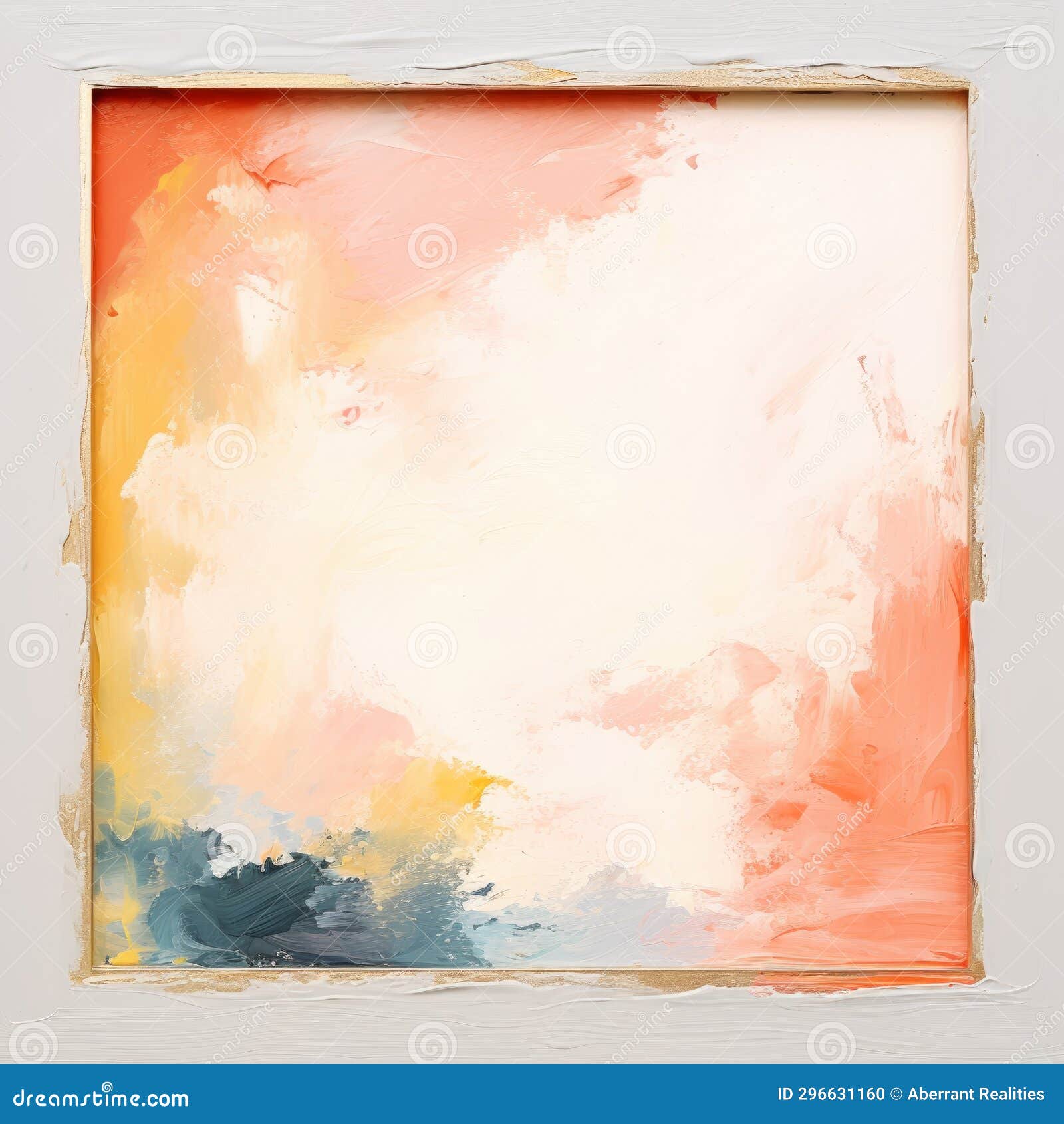 An Abstract Painting in a White Frame Stock Illustration - Illustration ...