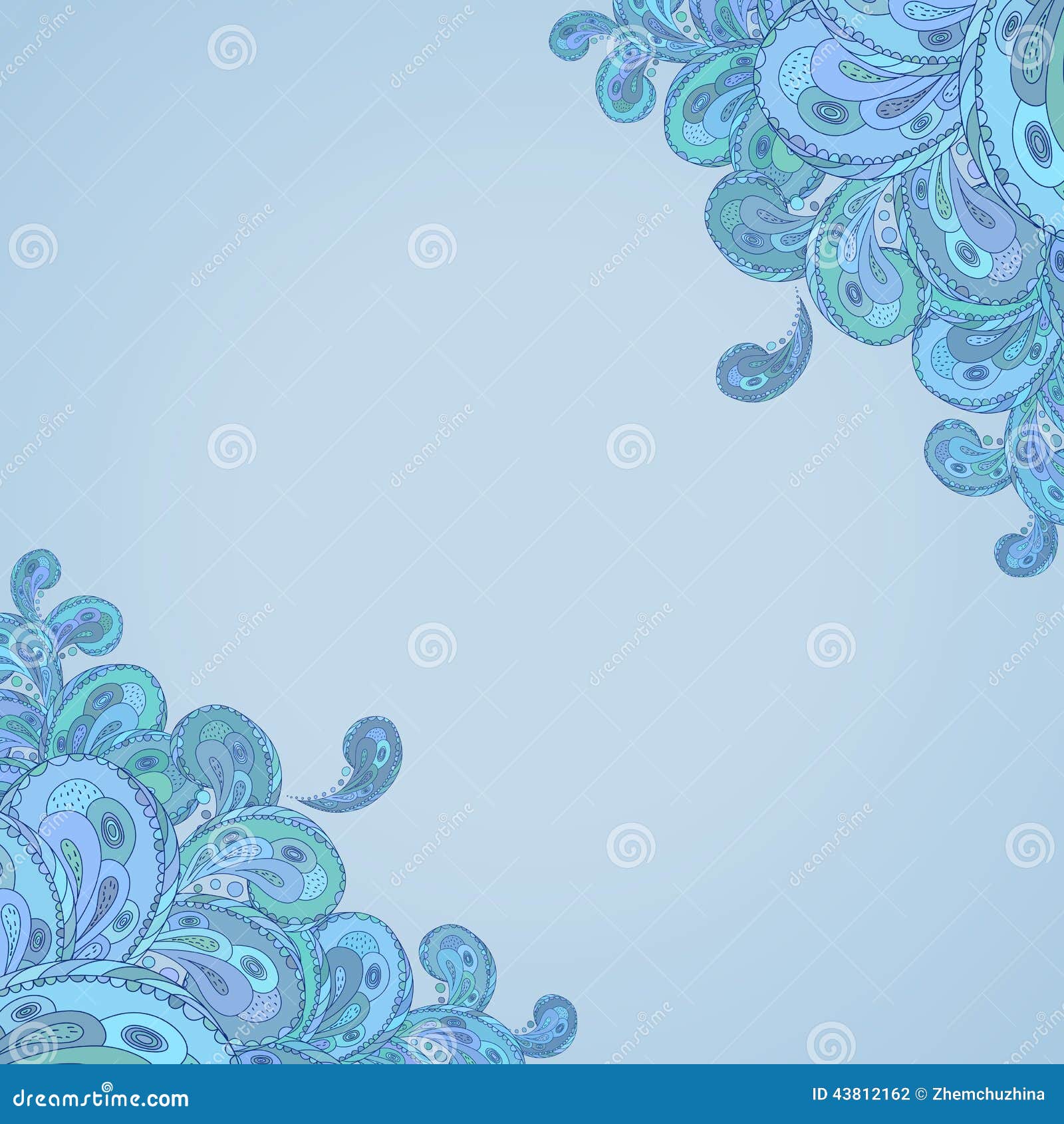 Abstract Paisley Element Border. Invitation Card Stock Vector ...