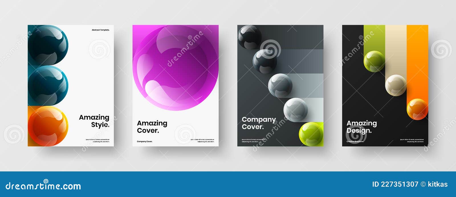 Abstract Pamphlet A4 Design Vector Concept Collection Stock Vector ...