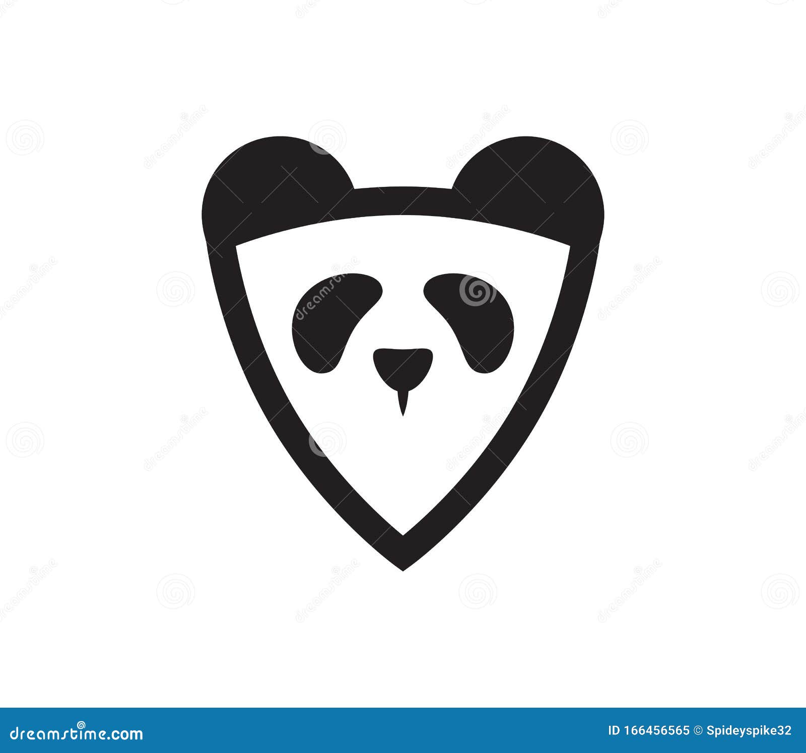 Abstract Panda Emblem. Isolated Vector Illustration Stock Vector ...