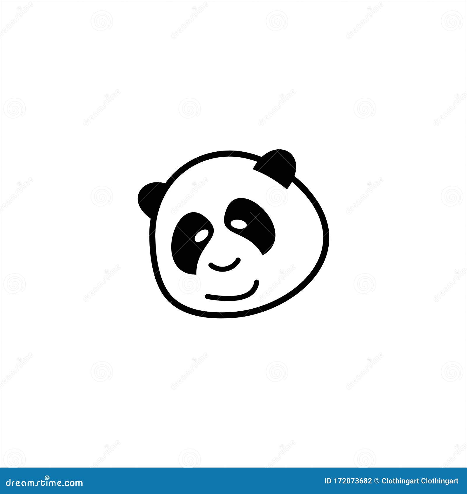 Abstract Panda Logo Design Face Stock Vector - Illustration of doodle ...