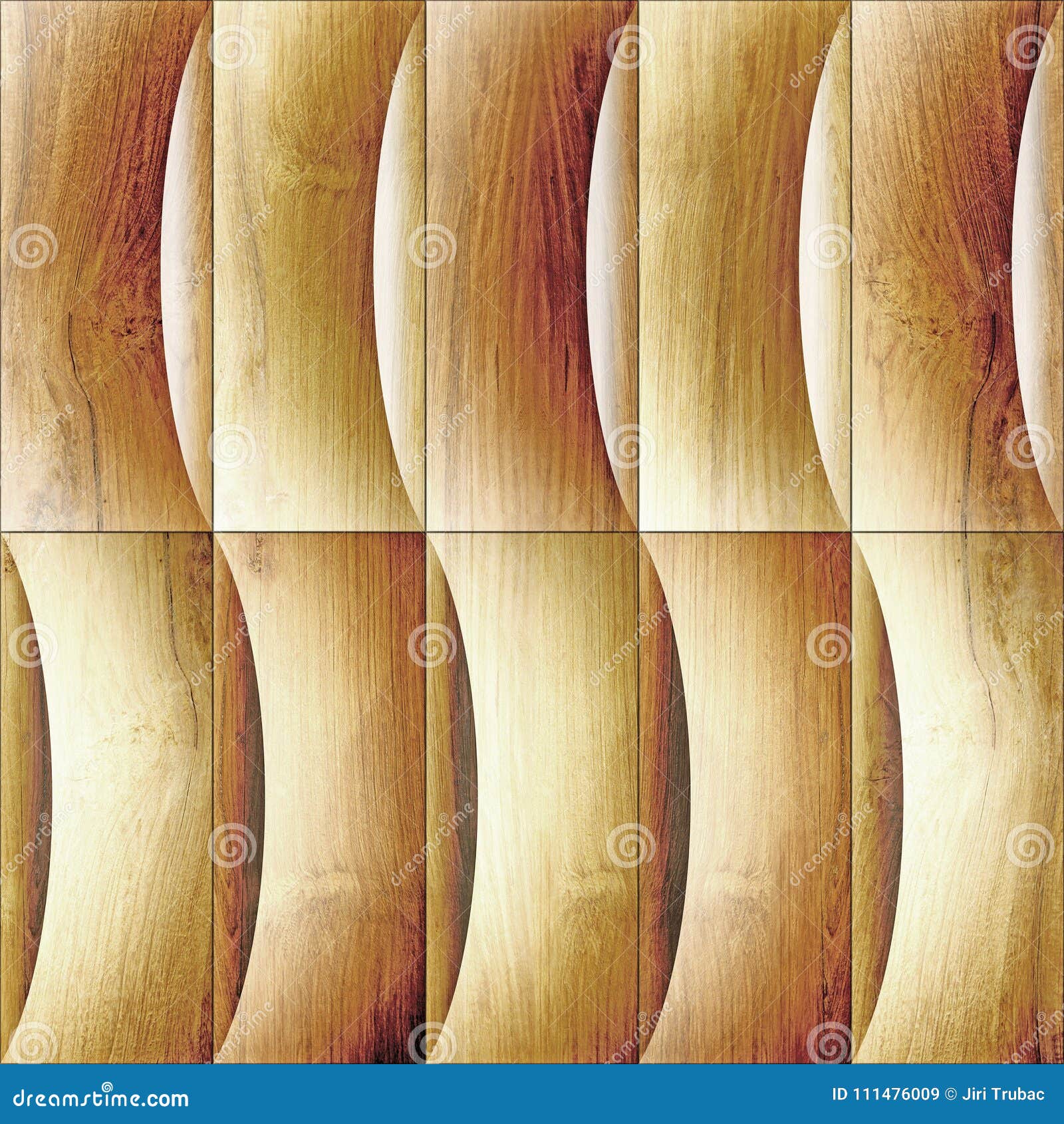 Abstract Paneling Pattern - Waves Decoration Stock Illustration ...