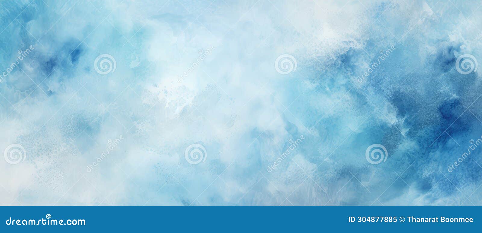 Abstract Panorama Banner with a Blue and White Spotted Sponge Technique ...
