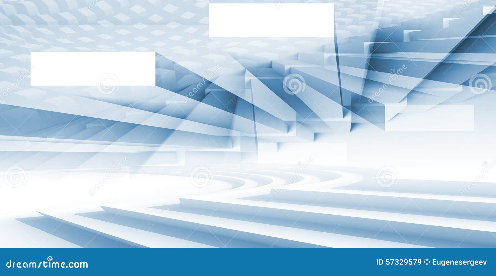 Abstract Panoramic Architecture Background 3d Stock Illustration ...