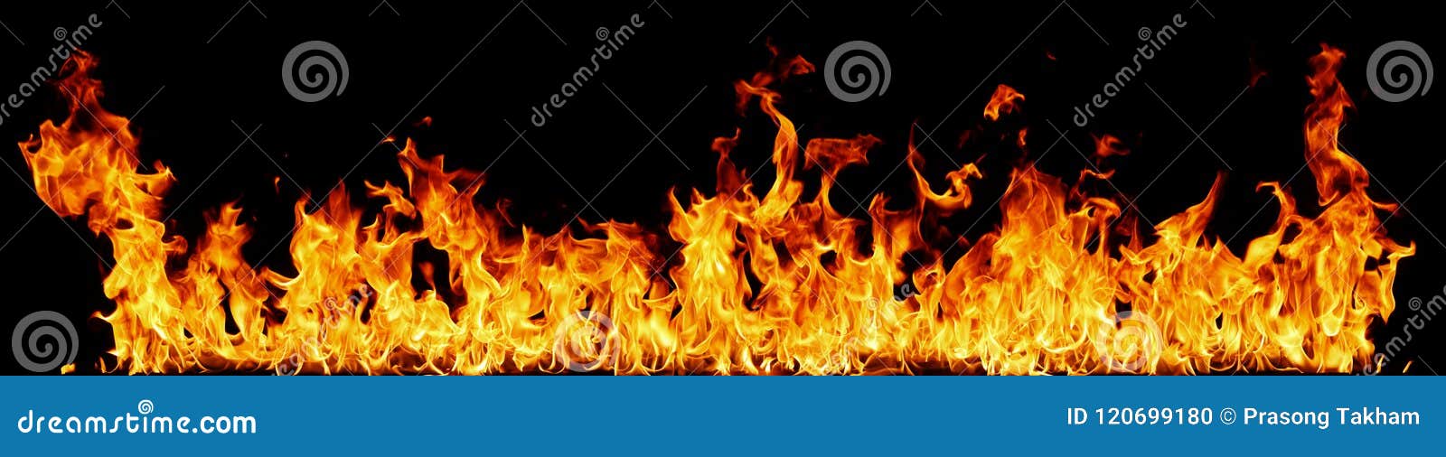 Abstract Panoramic Border of Fire Stock Photo - Image of border ...