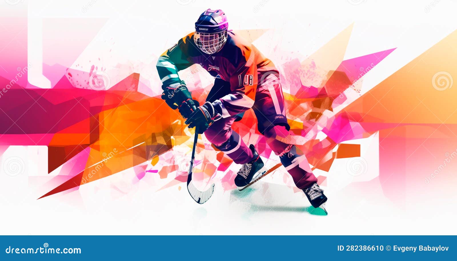 Abstract Panoramic Hockey Background, Patterns, Triangular Mosaics ...