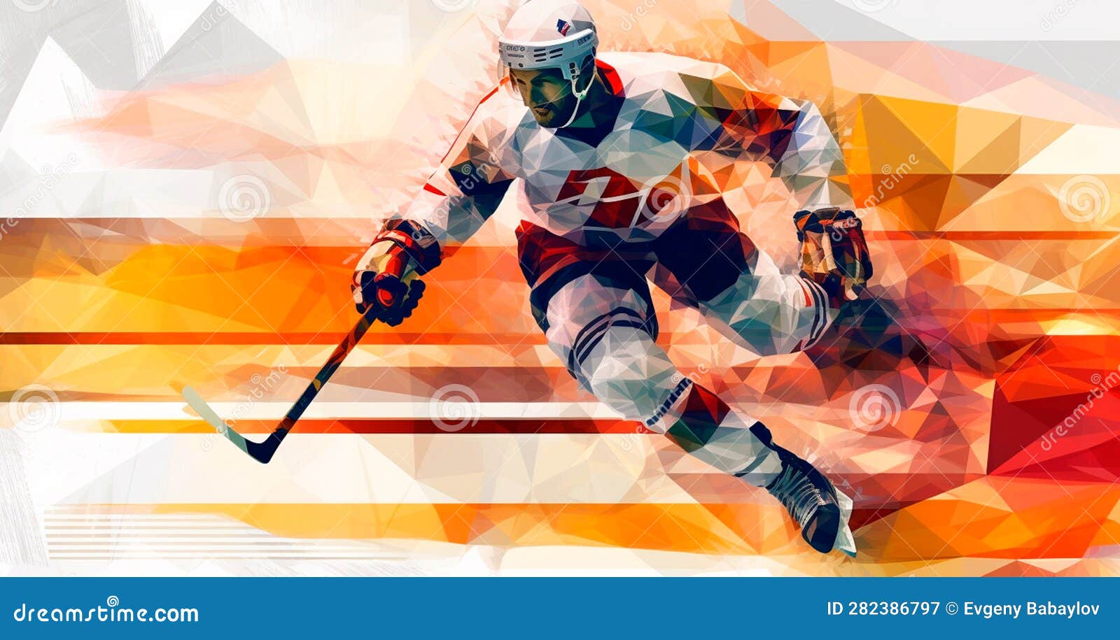 Abstract Panoramic Hockey Background, Patterns, Triangular Mosaics ...