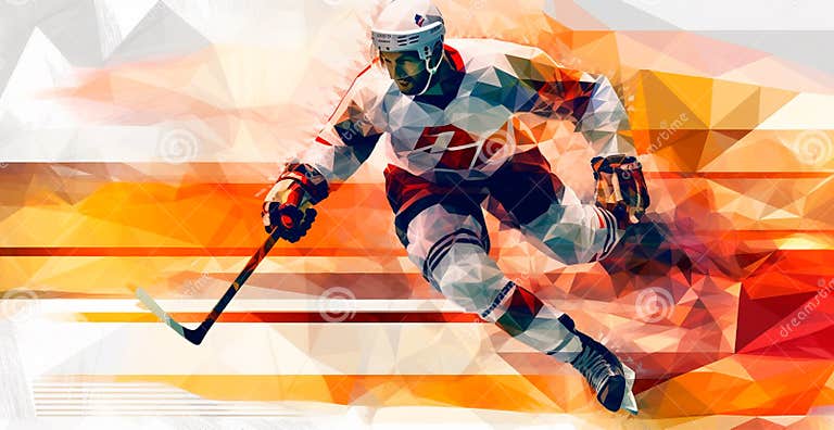 Abstract Panoramic Hockey Background, Patterns, Triangular Mosaics ...