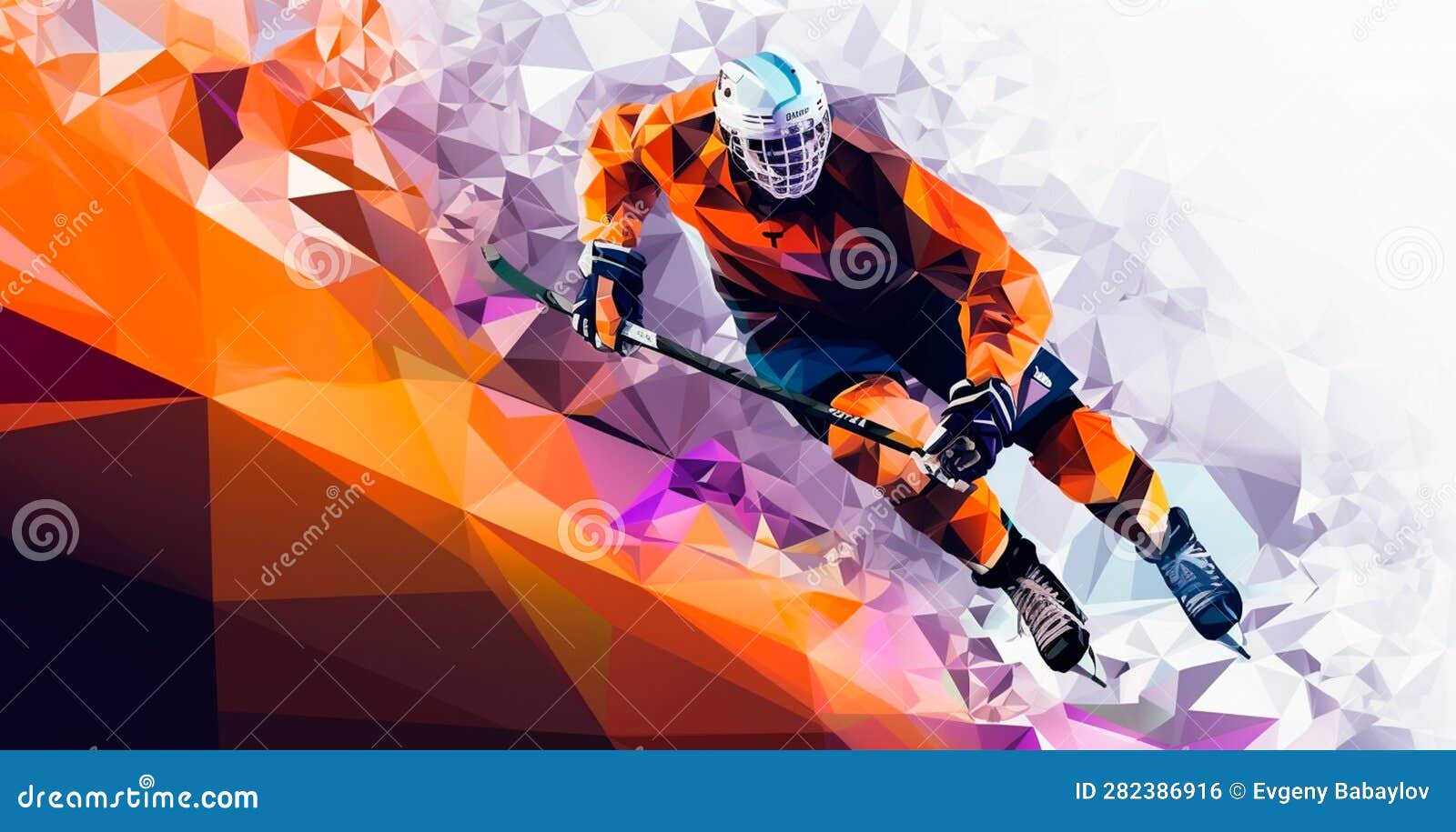 Abstract Panoramic Hockey Background, Patterns, Triangular Mosaics ...