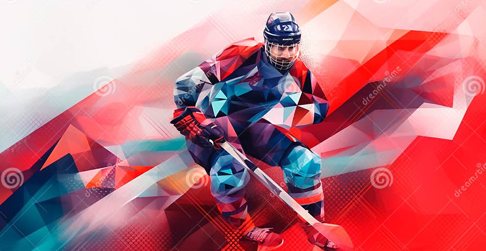 Abstract Panoramic Hockey Background, Patterns, Triangular Mosaics ...