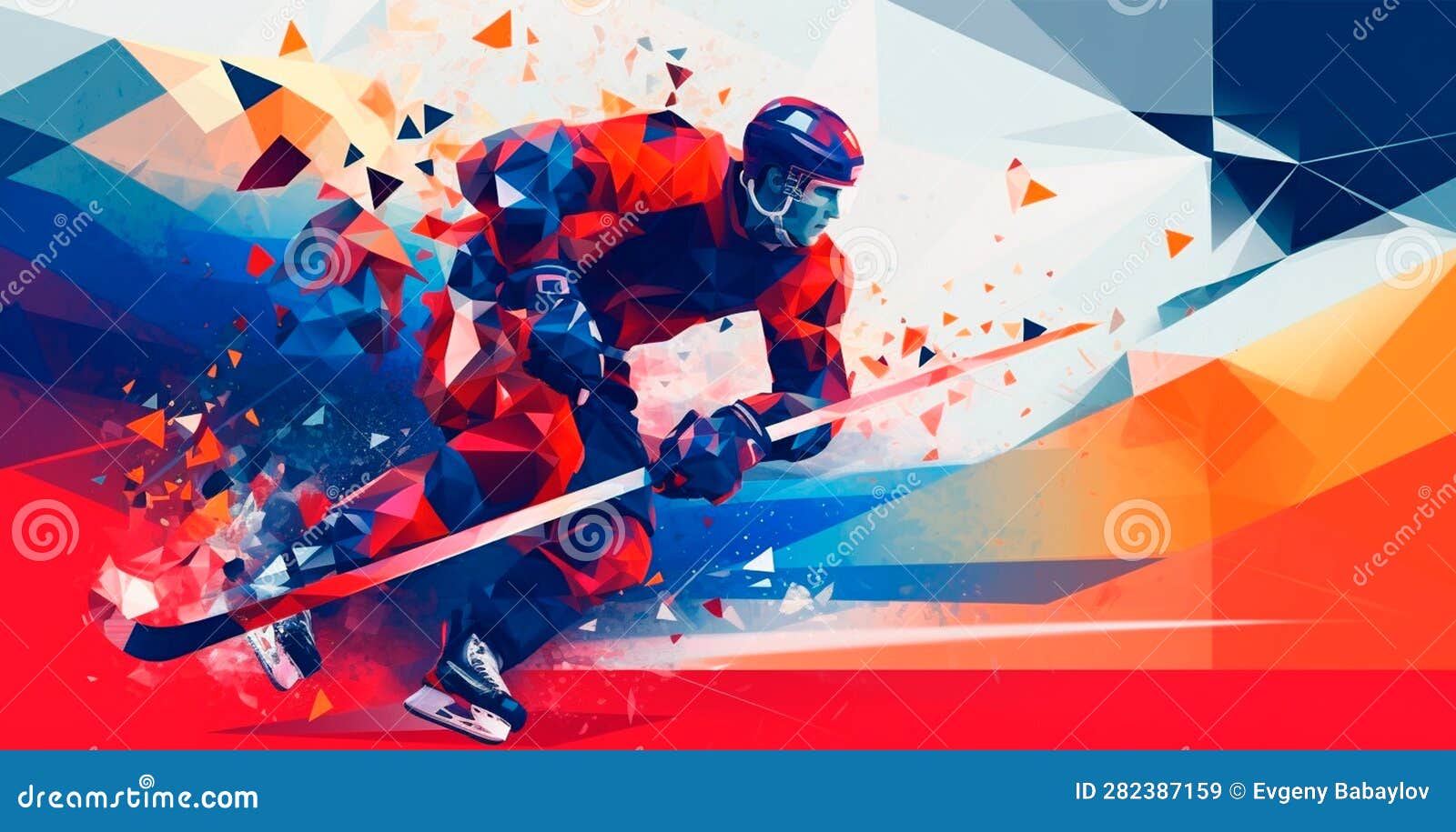 Abstract Panoramic Hockey Background, Patterns, Triangular Mosaics ...