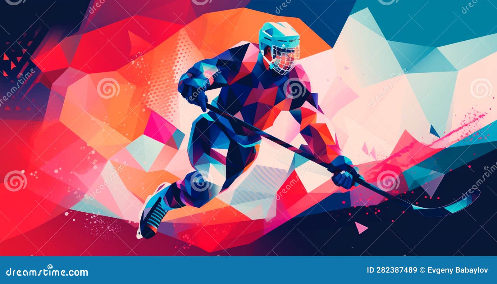 Abstract Panoramic Hockey Background, Patterns, Triangular Mosaics ...