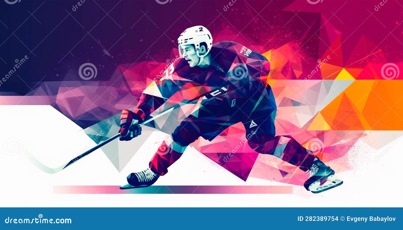Abstract Panoramic Hockey Background, Patterns, Triangular Mosaics ...