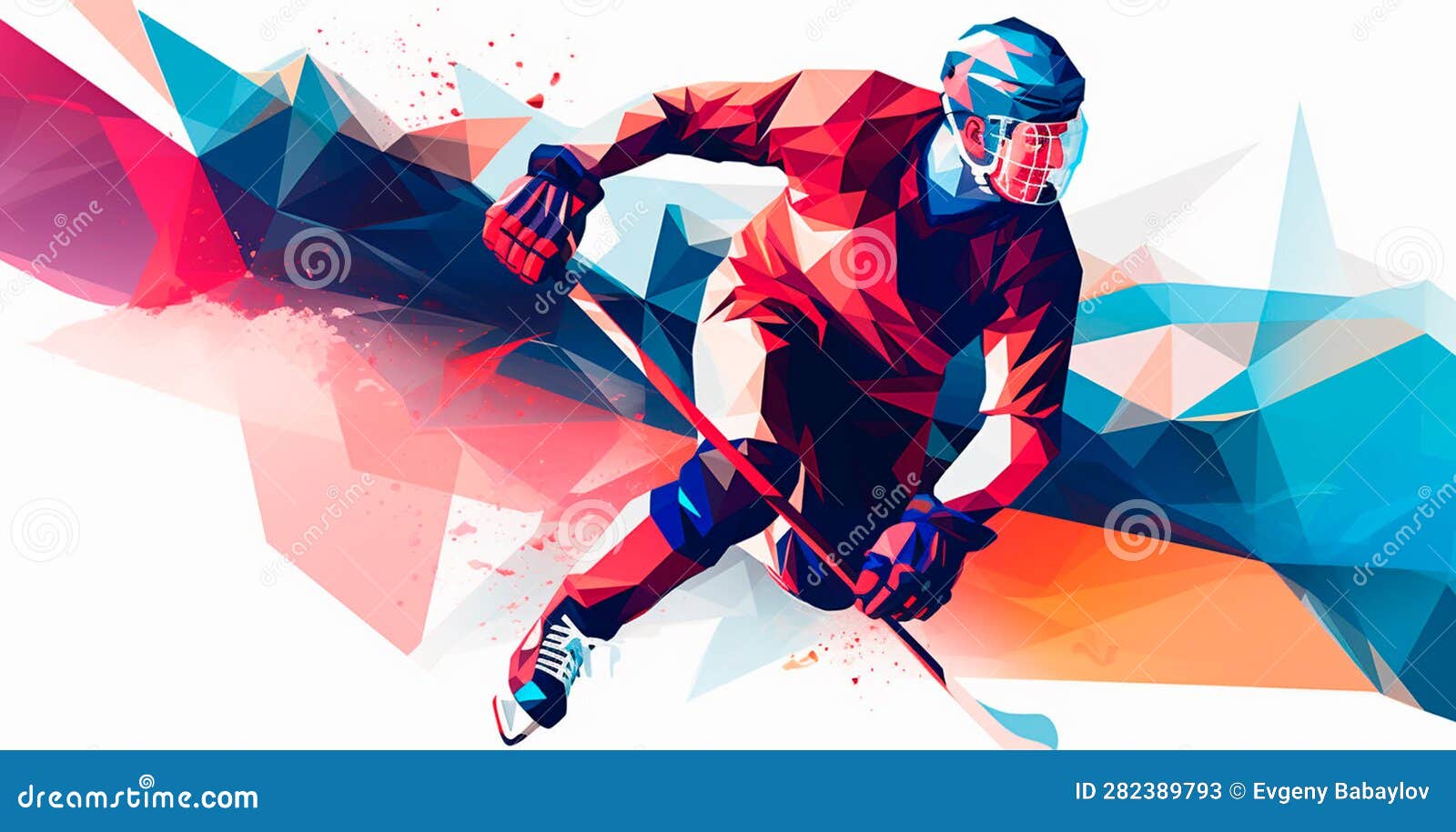 Abstract Panoramic Hockey Background, Patterns, Triangular Mosaics ...