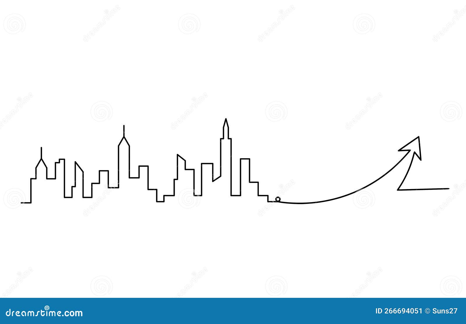 Abstract Panoramic Landscape Stock Illustration - Illustration of ...