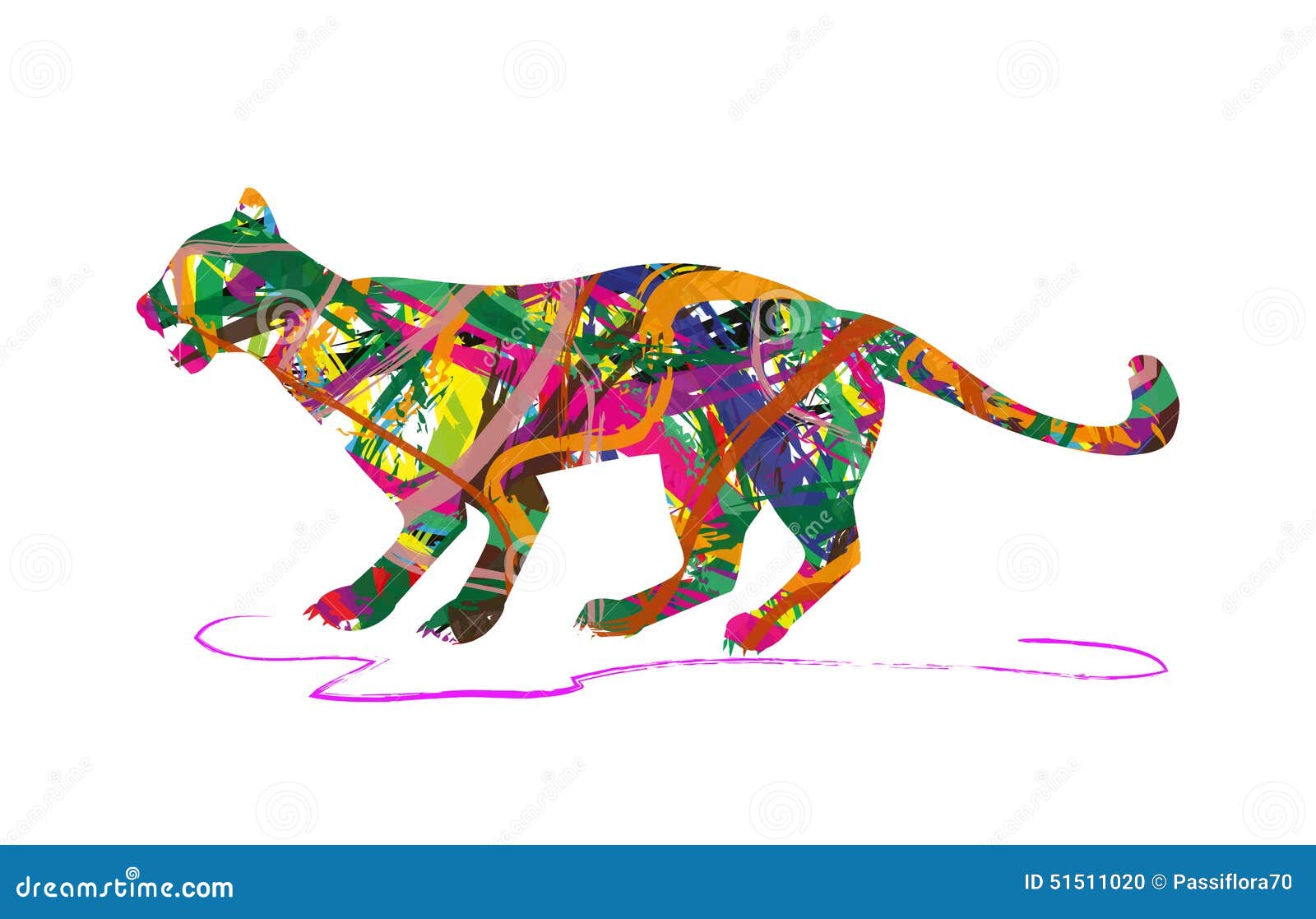 Abstract Panther Silhouette Stock Vector - Illustration of abstract ...