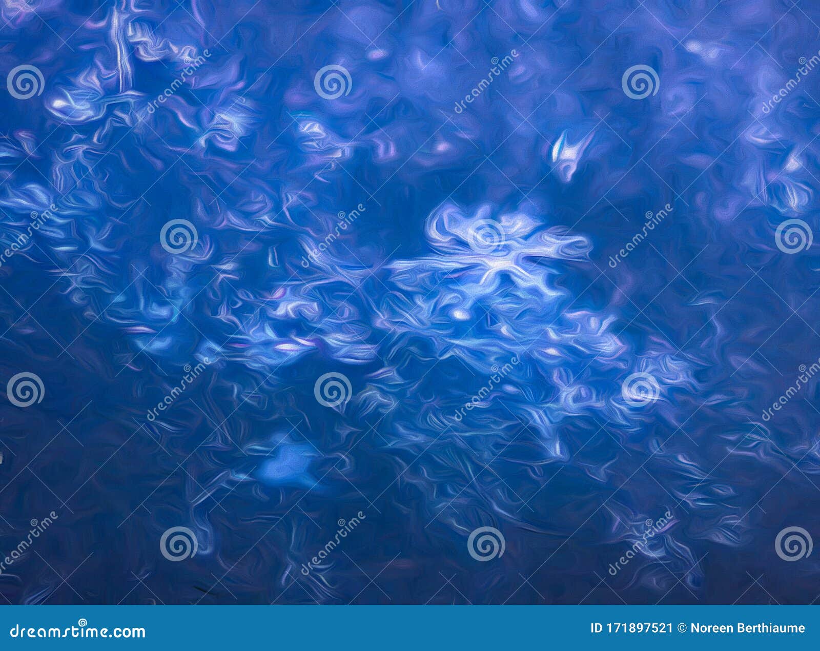 Abstract Pantone Aqua and Classic Blue Snowflake Background Stock Image ...