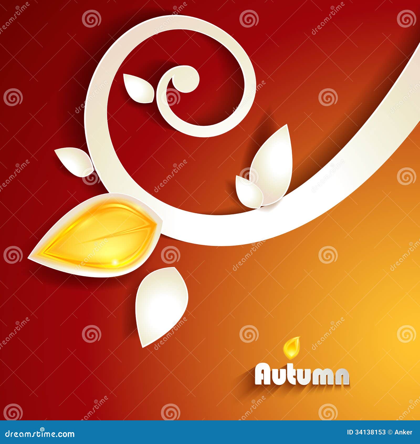 Abstract Paper Autumn Leaves Stock Vector - Illustration of environment ...