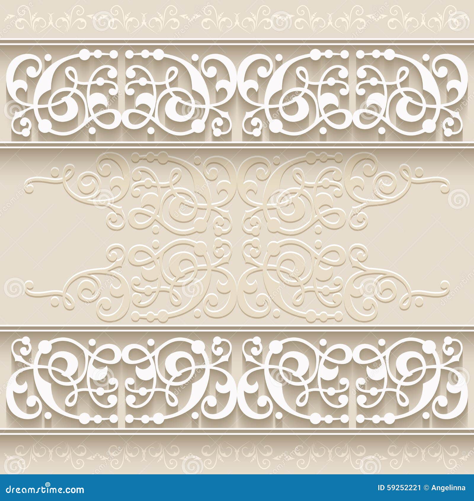 Abstract Paper Border Decoration Stock Vector - Illustration of ...