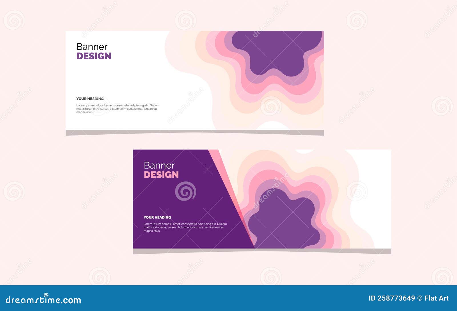 Abstract Paper Cut Banner Template Backgrounds. Paper Cut Shapes Stock ...