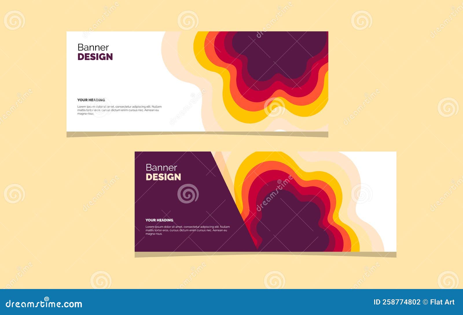 Abstract Paper Cut Banner Template Backgrounds. Paper Cut Shapes Stock ...