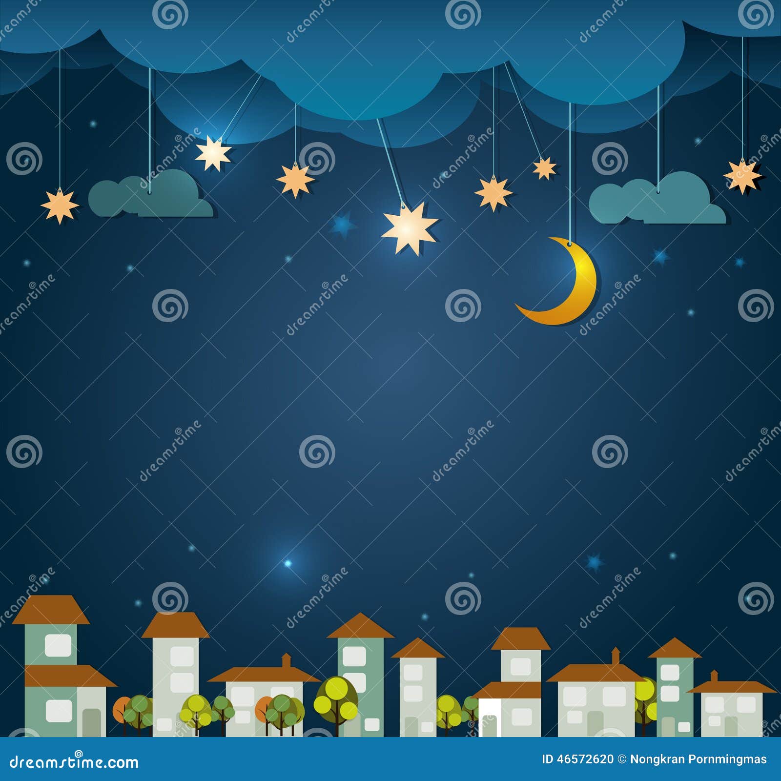 Moon With Blank Board Stock Illustration | CartoonDealer.com #28231351