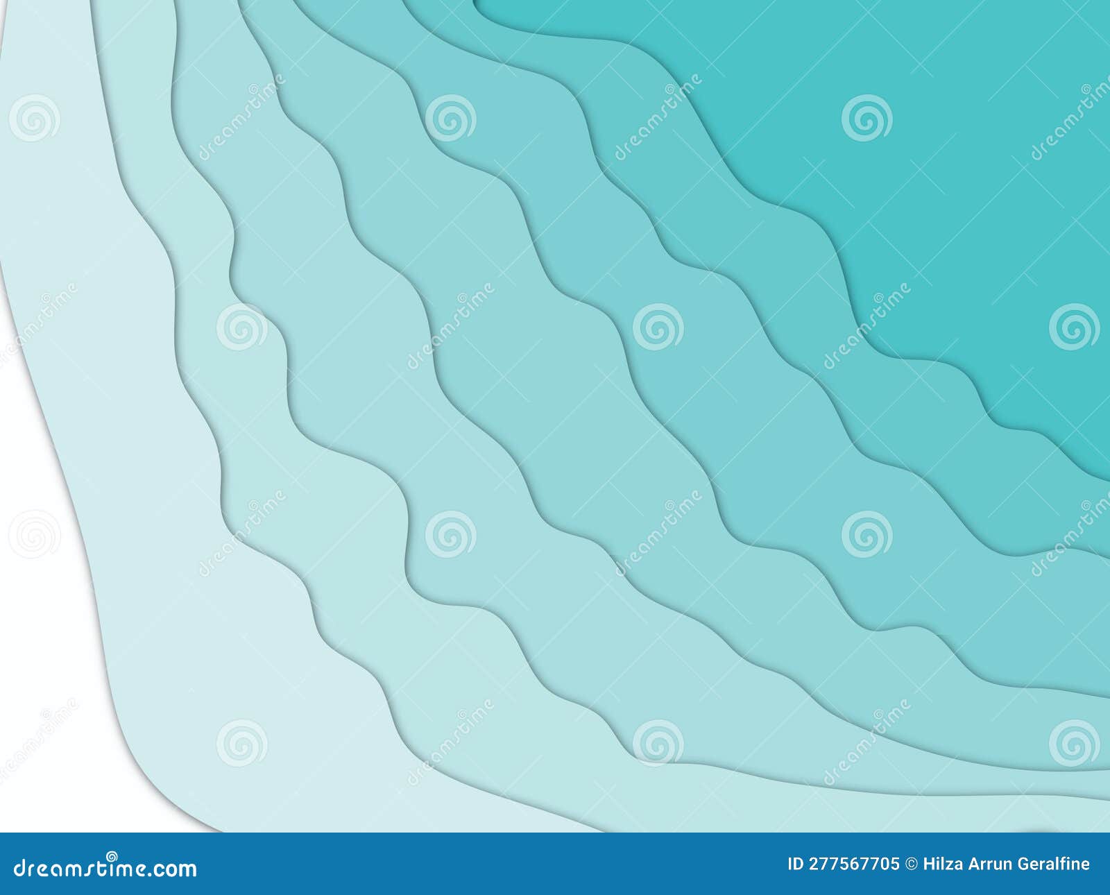 Abstract Paper Cut Ocean Wave Water Vector Design. Fluid Shapes, 3d ...