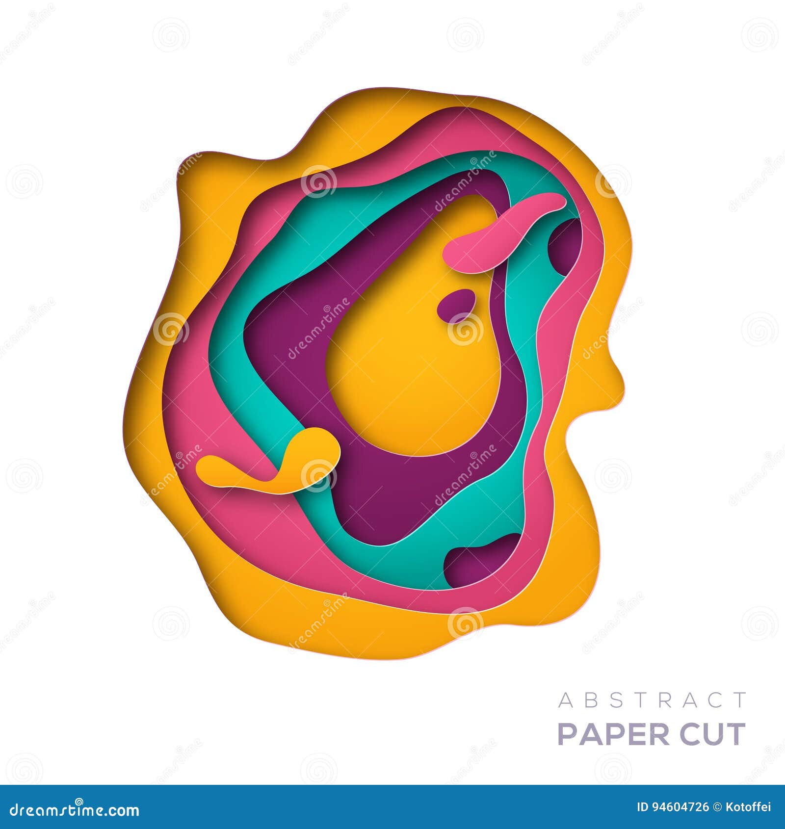 Abstract paper cut shape stock vector. Illustration of geometric - 94604726