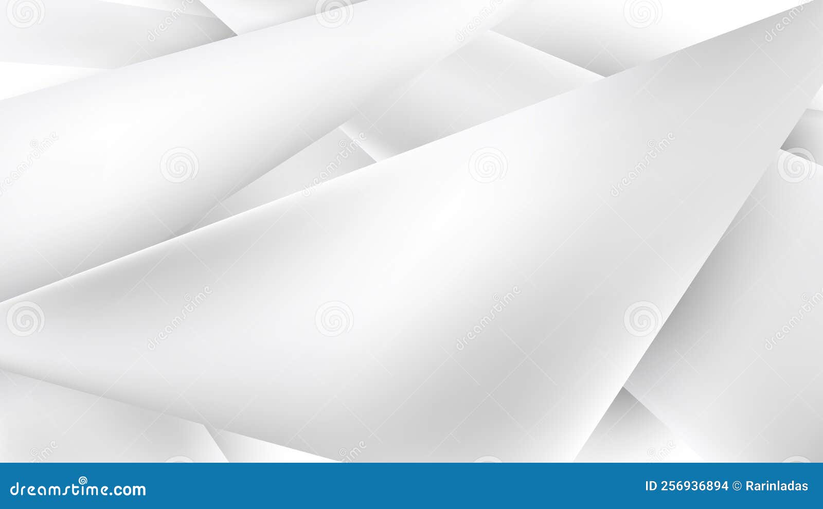 Abstract Paper Cut Style White and Gray Triangles Stripes Overlapping Layered on Clean ...