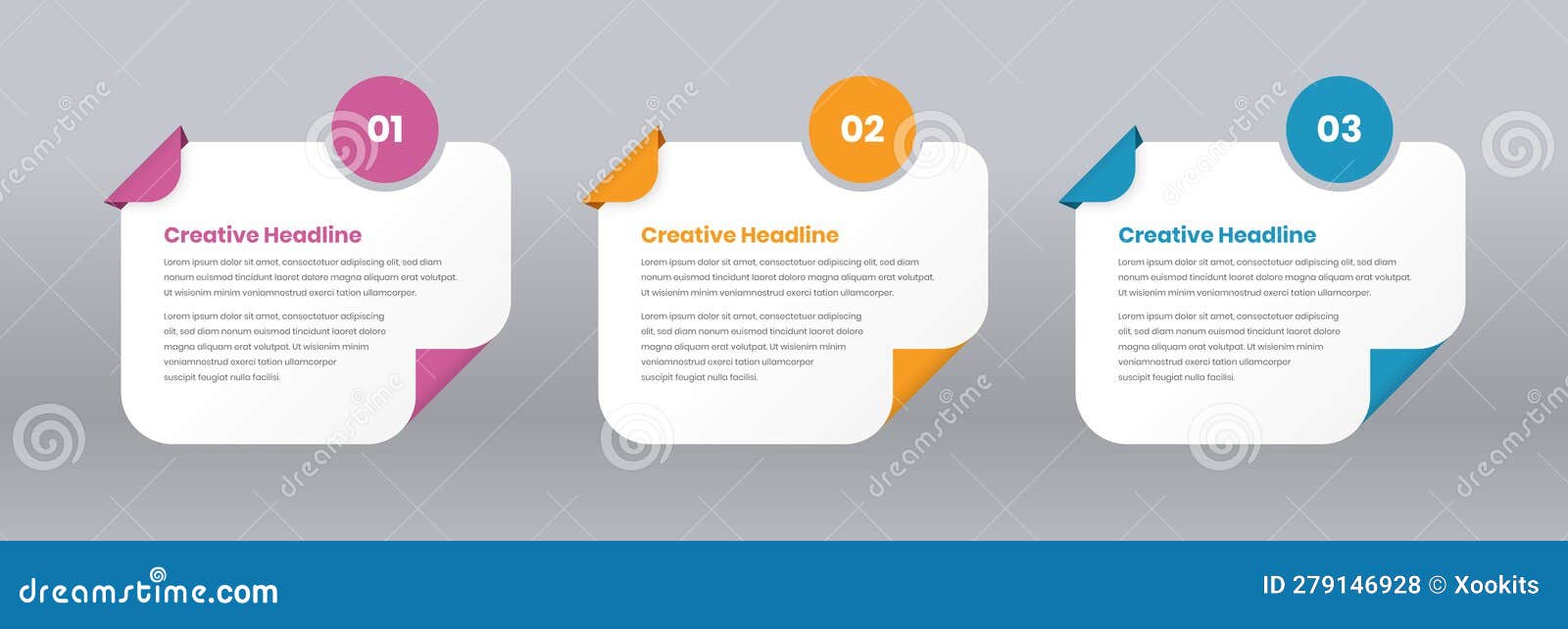 Abstract Paper Fold Business Infographic Text Presentation Template ...