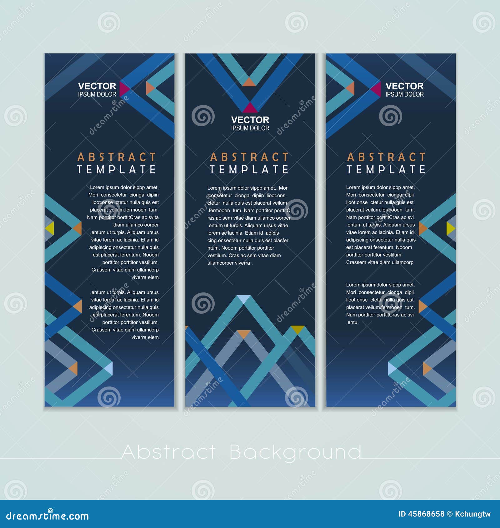 Abstract Paper Folded Pattern Background for Banners Set Stock Vector ...