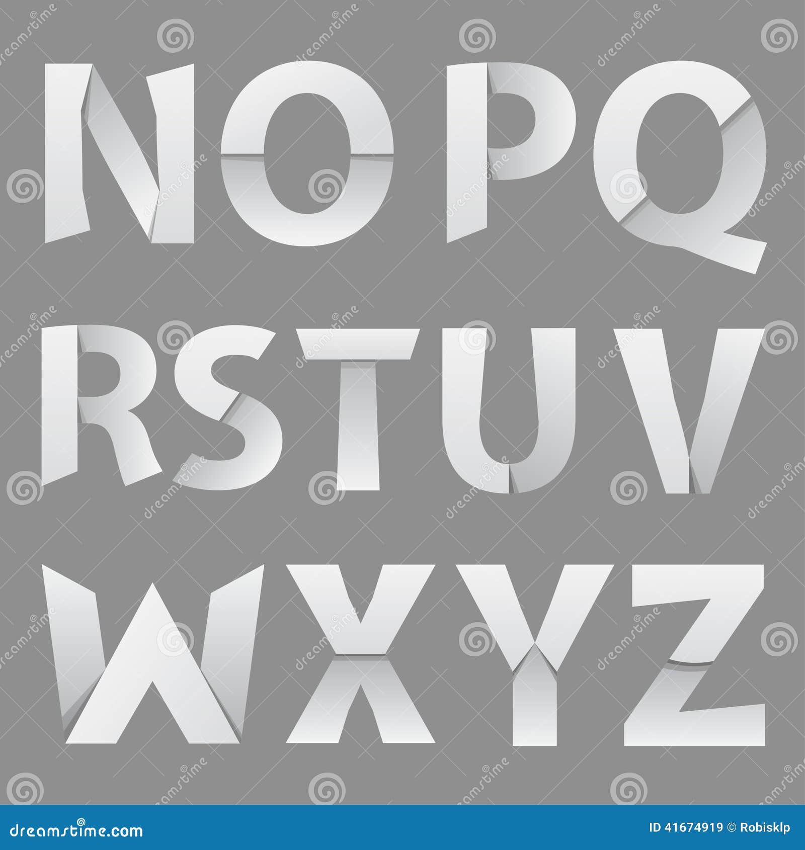 Abstract Paper Font Letter 2 Stock Vector - Illustration of color ...